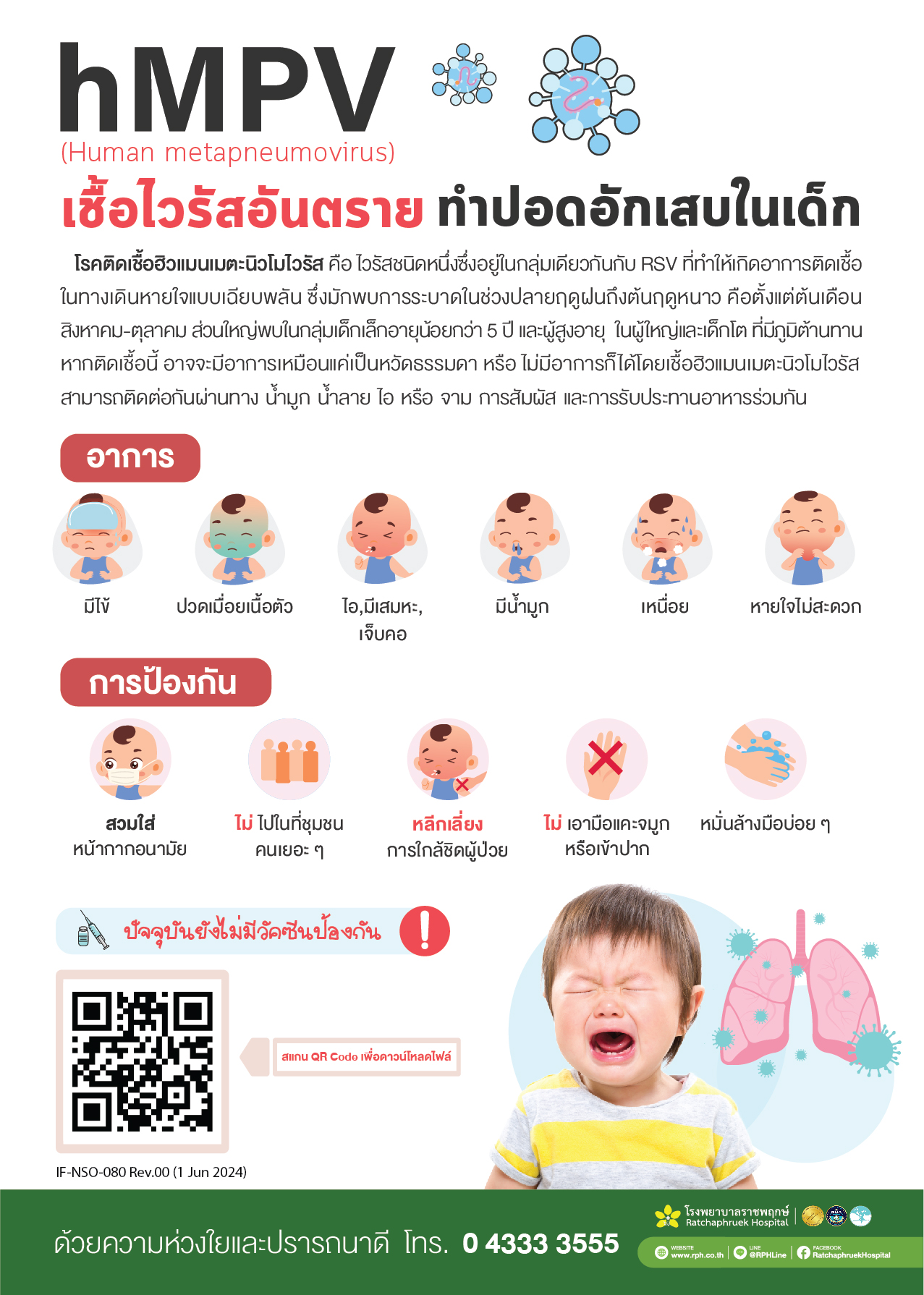 hMPV (Human metapneumovirus) - โรงพยาบาลราชพฤกษ์